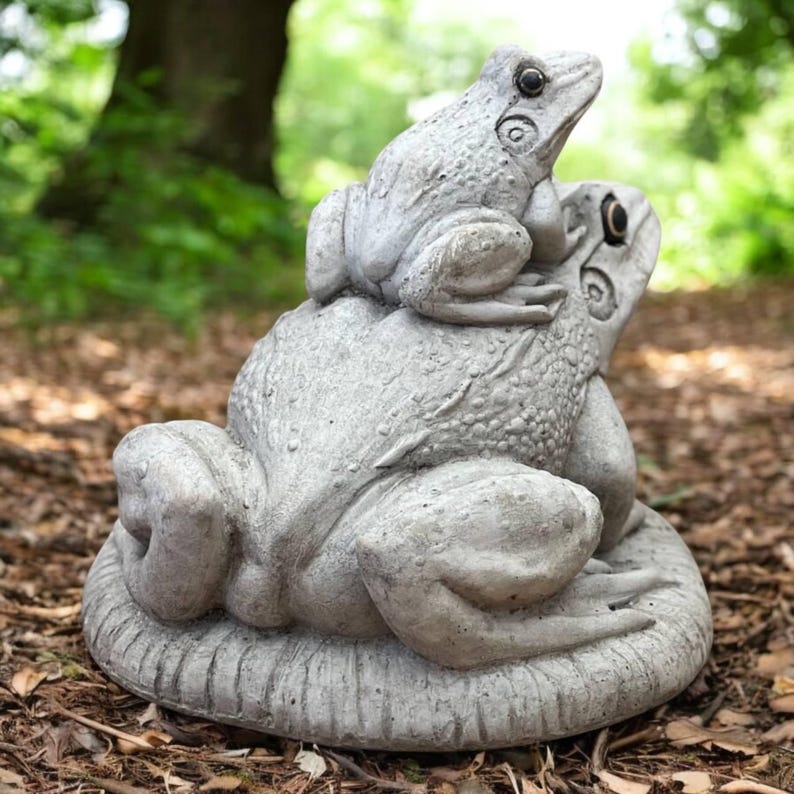 Outdoor Frogs Figure / Stone Toads Sculpture / Lawn Frogs Ornament ...