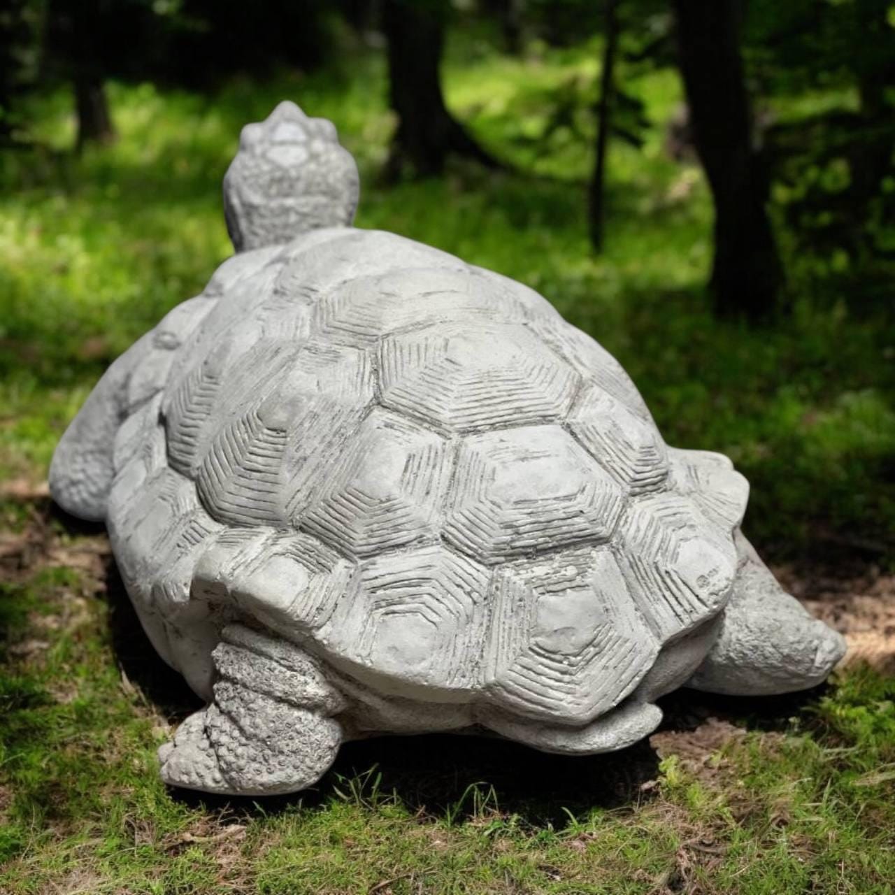 Concrete Turtle Statue / Backyard Animal Ornament / Large Turtle Idea ...