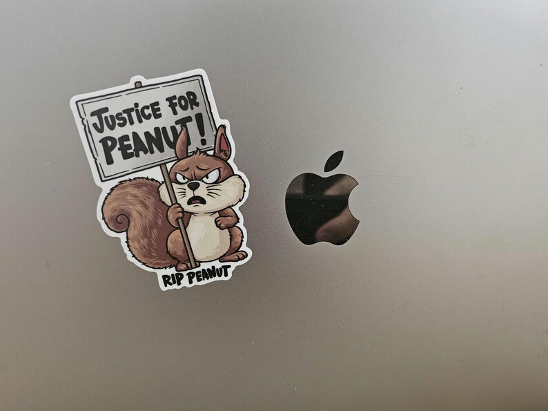 Justice for Peanut the Squirrel Vinyl Sticker – Stand up for Wildlife ...