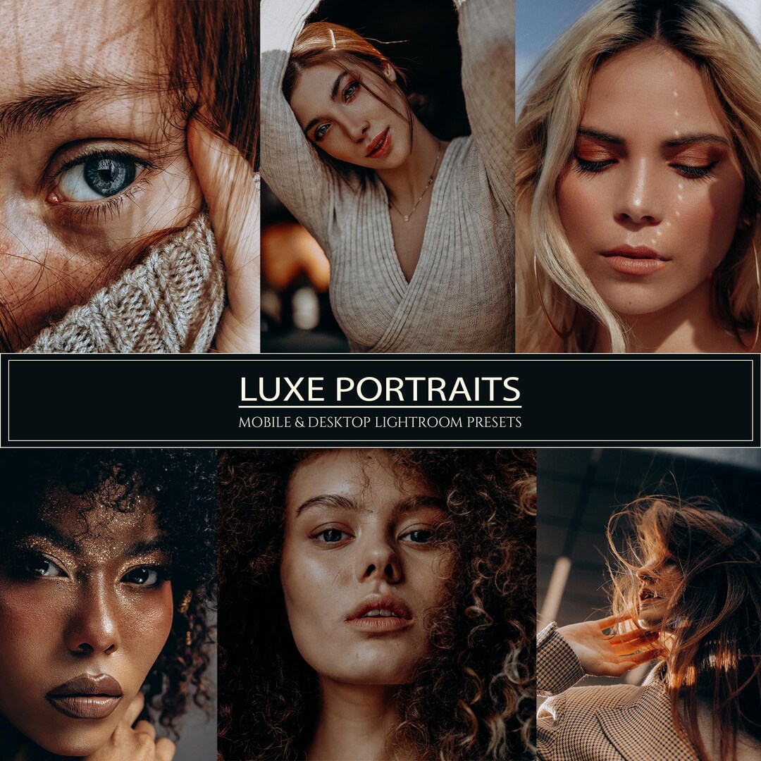 10 Luxe Portraits Lightroom Mobile & Desktop Presets | Beauty Portrait ...