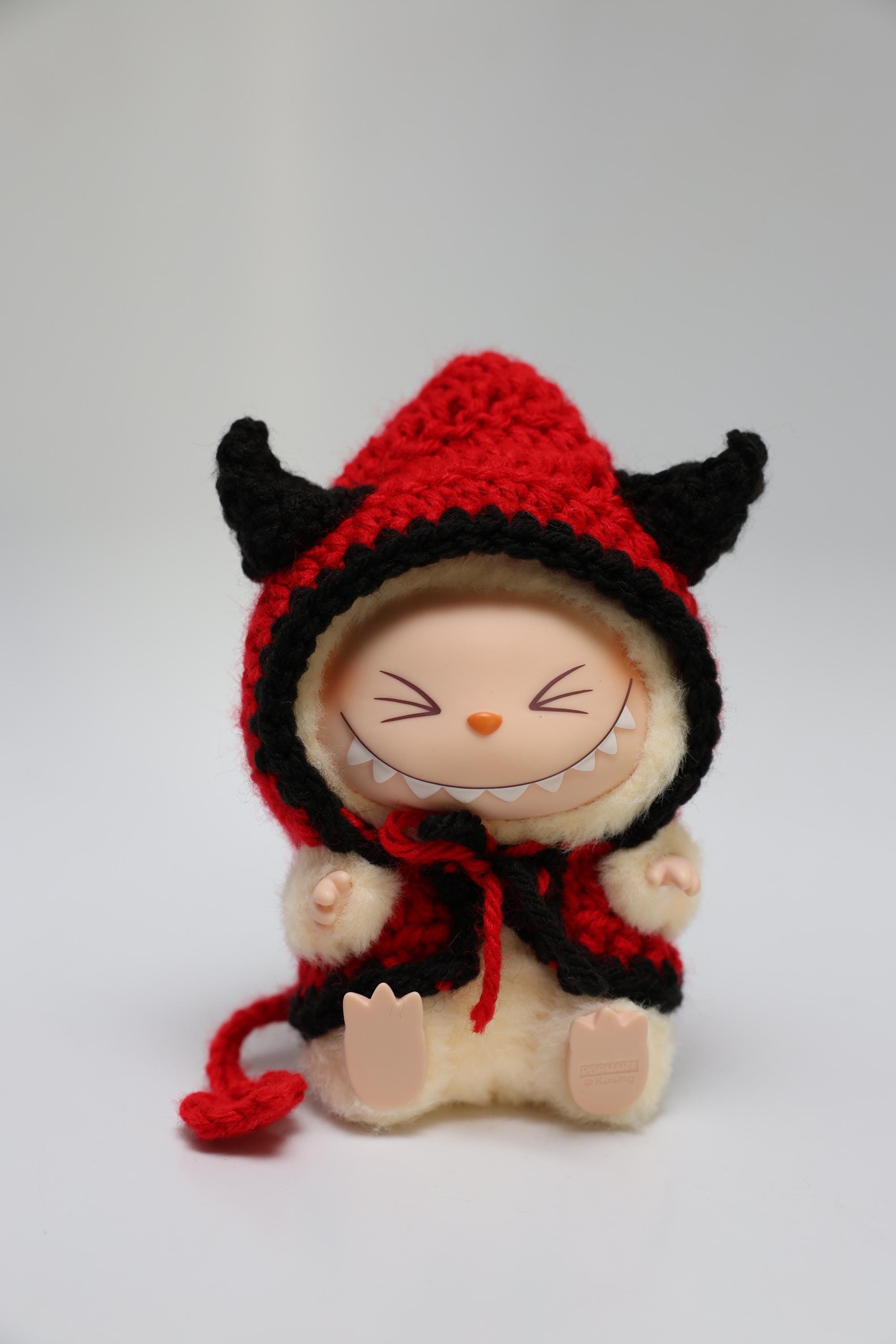 Labubu Devil Outfit Crochet Pattern | Halloween Demon Vest With Hood ...