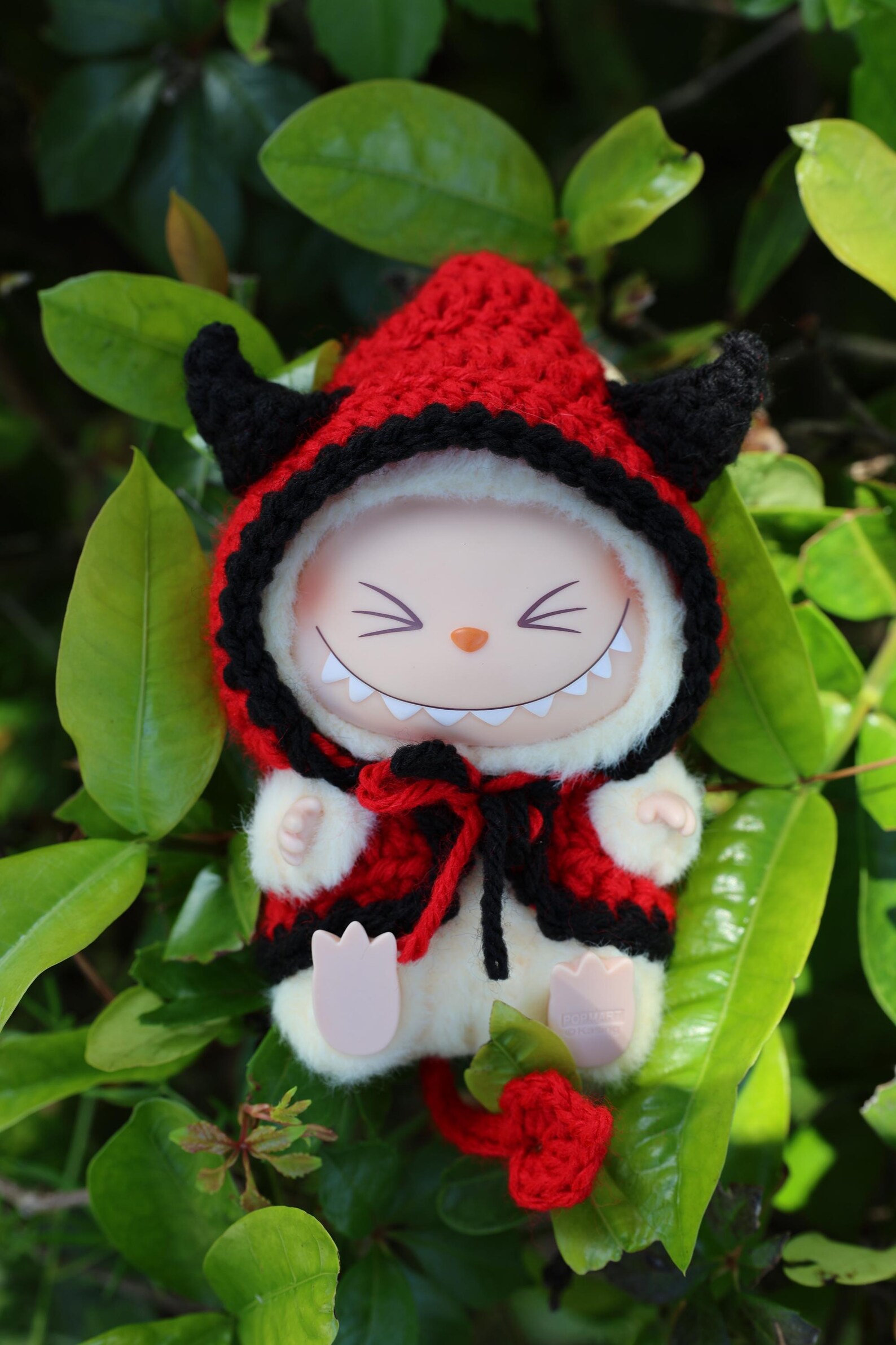 Labubu Devil Outfit Crochet Pattern | Halloween Demon Vest With Hood ...
