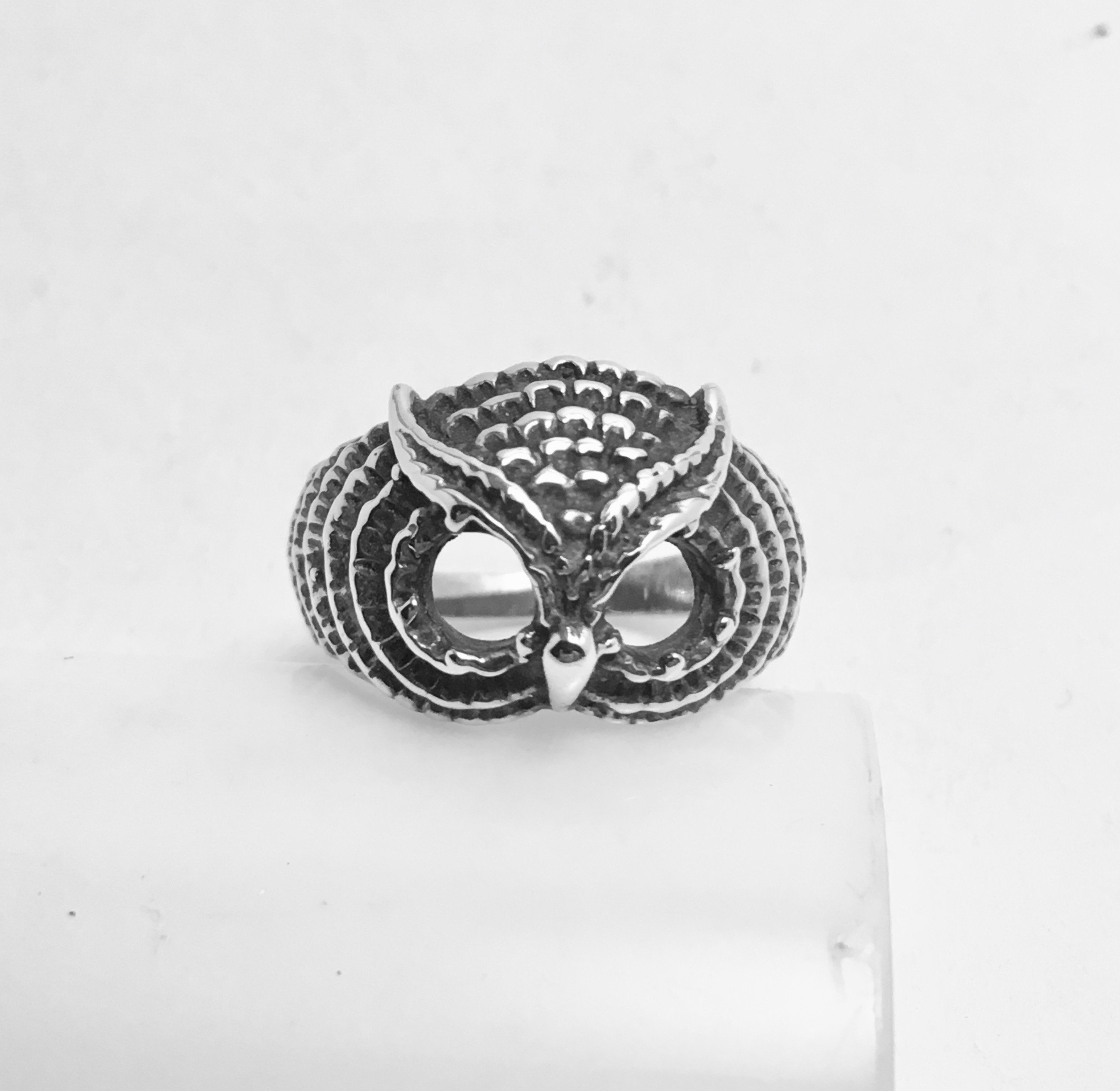 Sterling Silver Handmade OWL Ring Vintage NEW - Etsy