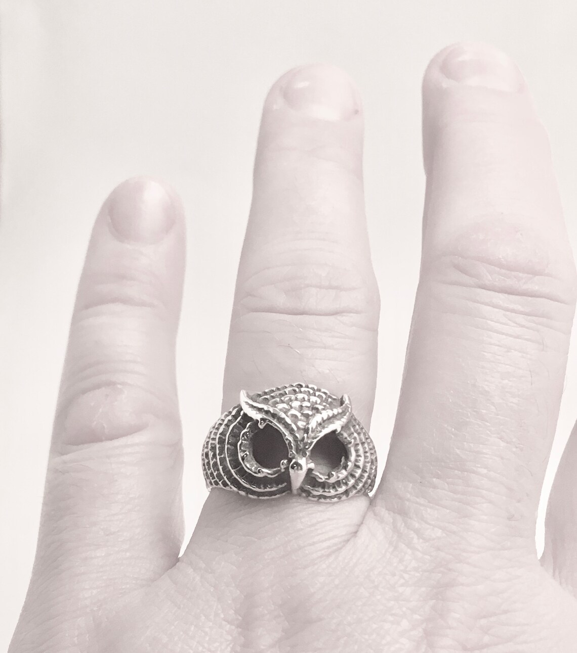 Sterling Silver Handmade OWL Ring Vintage NEW - Etsy