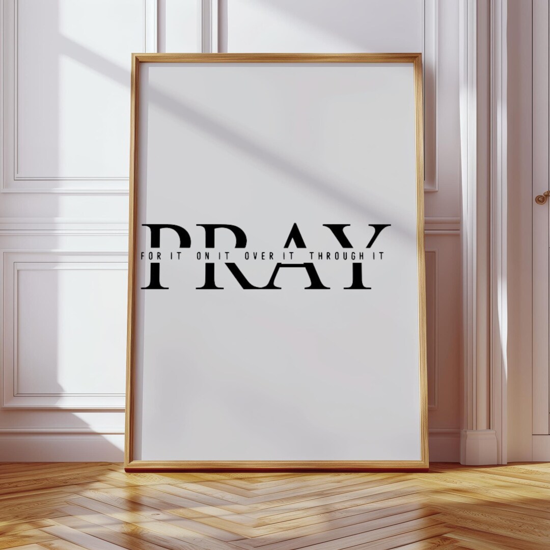 Minimalist Pray Wall Art | Christian Digital Download | Modern ...
