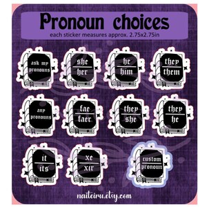 Spellbook Pronoun Sticker | Vinyl Sticker, Magic Occult Pride, LGBTQ+ ...