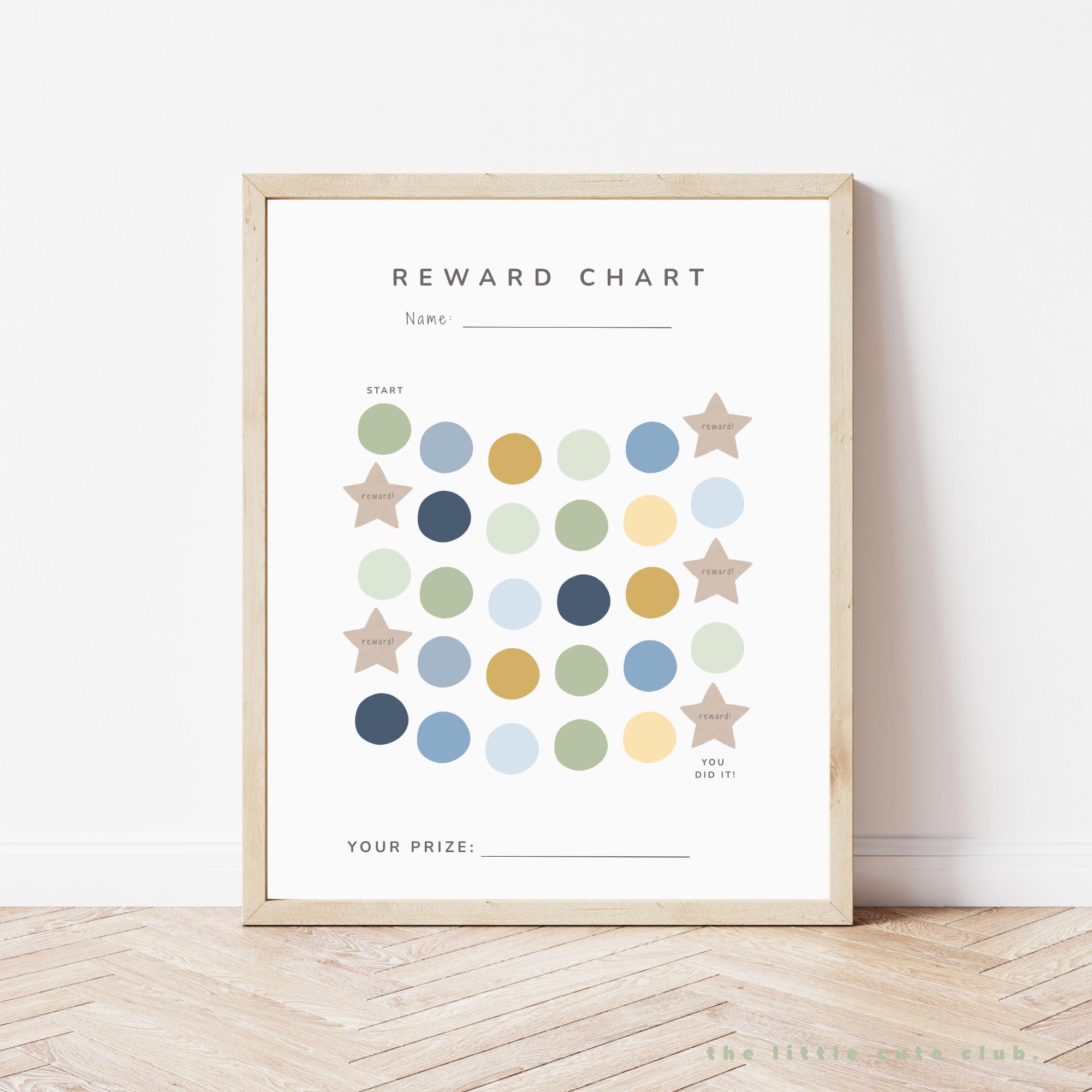 Blue Kids Reward Chart: Printable Chore & Behavior Tracker (PDF) - Etsy