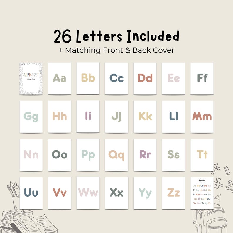 Alphabet Flashcards for Toddlers Preschool Letter Learning Cards ...