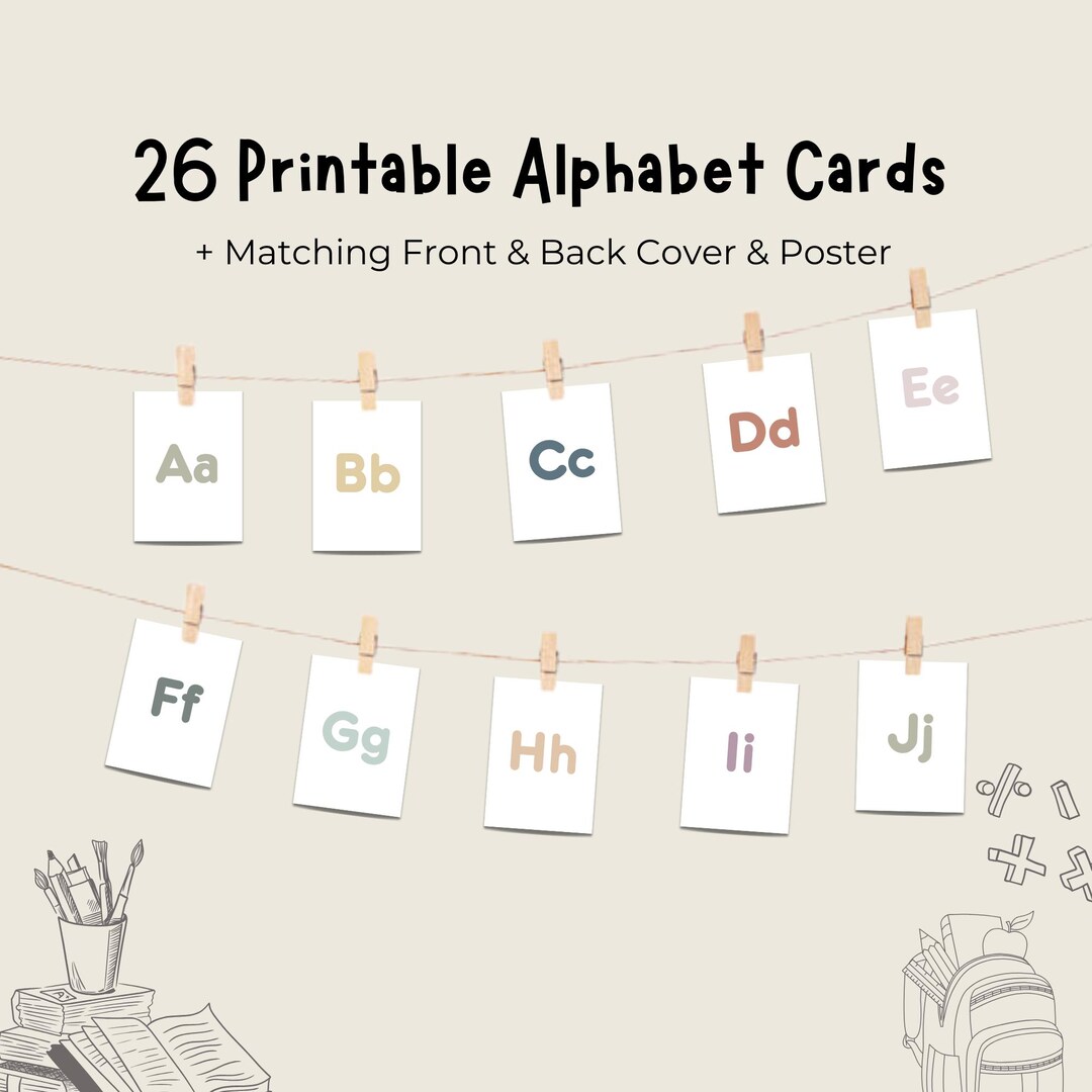 Alphabet Flashcards for Toddlers Preschool Letter Learning Cards ...