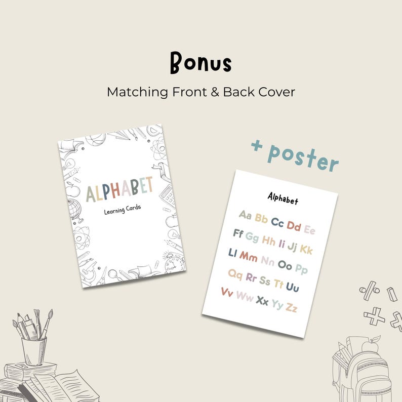 Alphabet Flashcards for Toddlers Preschool Letter Learning Cards ...