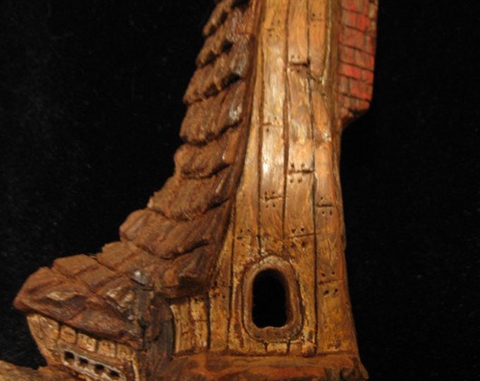 Wood Spirit Home Cottonwood Carving Whimsical House - Etsy