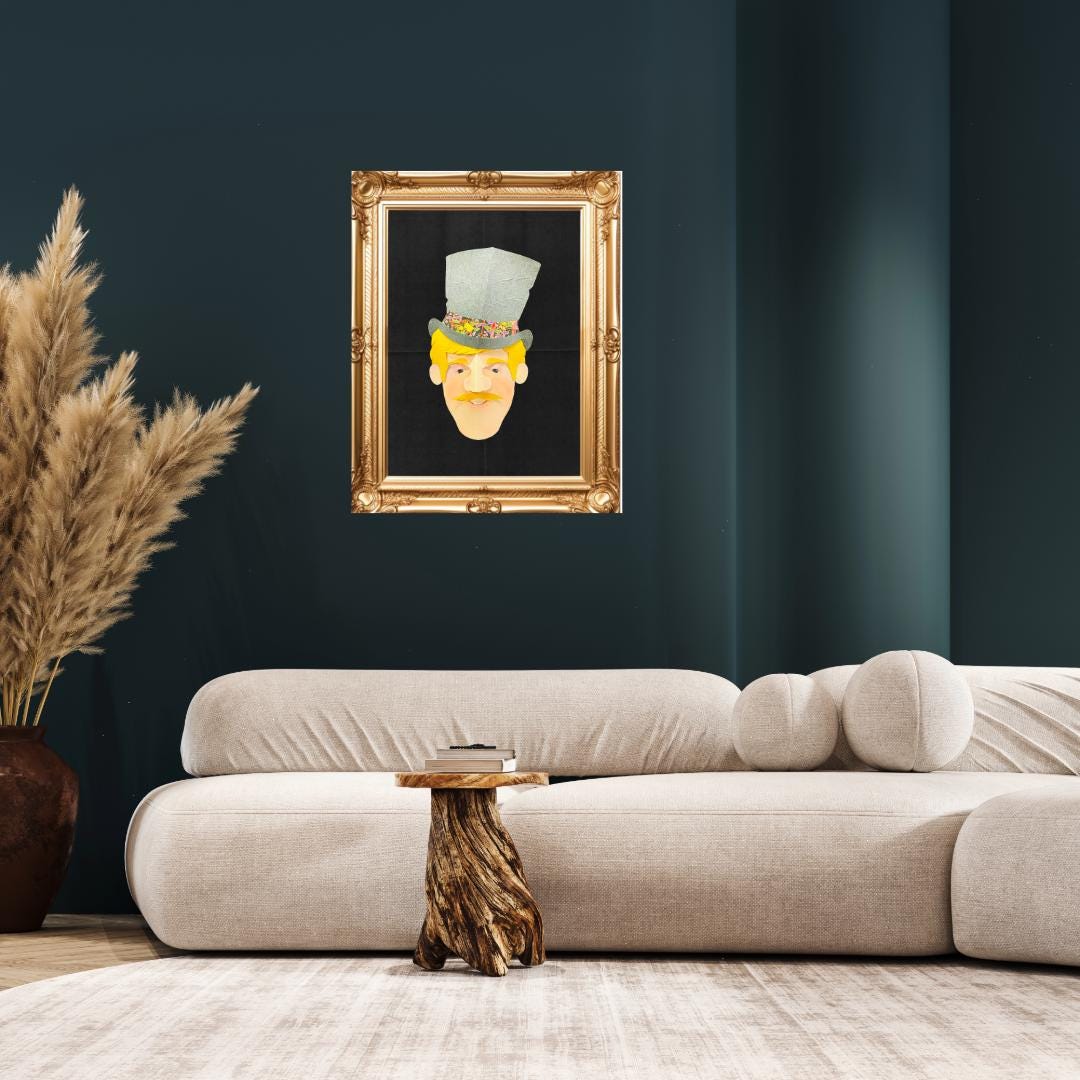 Top Hat Man Paper Sculpture - Etsy