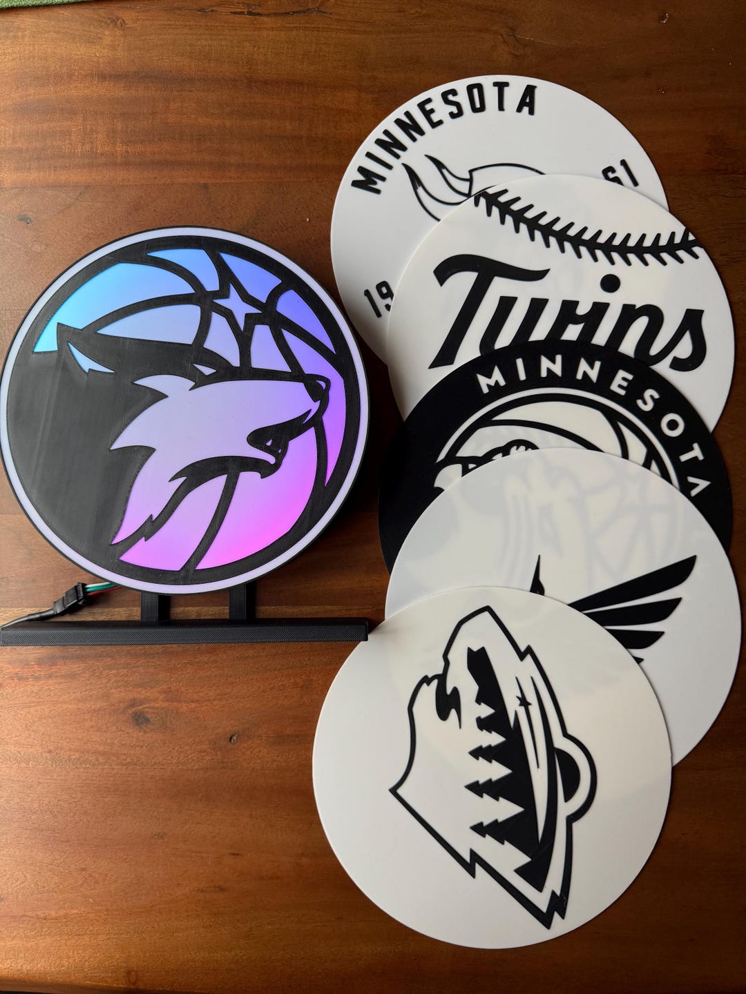 Minnesota Sports 3D Printed LED Light Sign Kit • Custom Team Covers ...