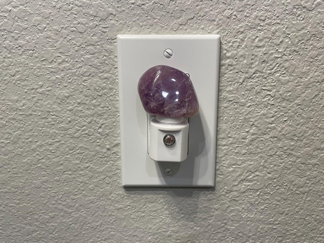 Amethyst Gemstone LED Nightlight With Light Sensor - Etsy