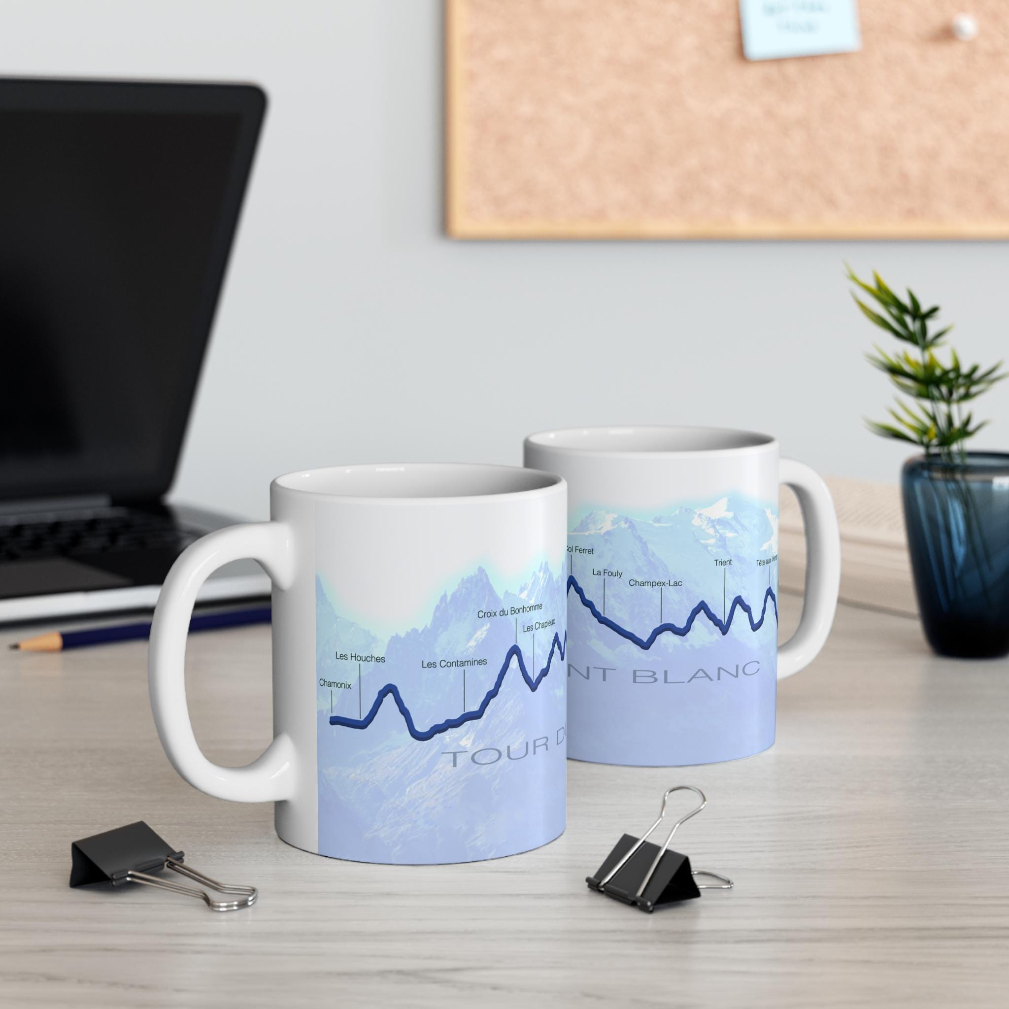 Tour Du Mont Blanc Elevation Profile Mug 11oz, Hiking Coffee Cup ...
