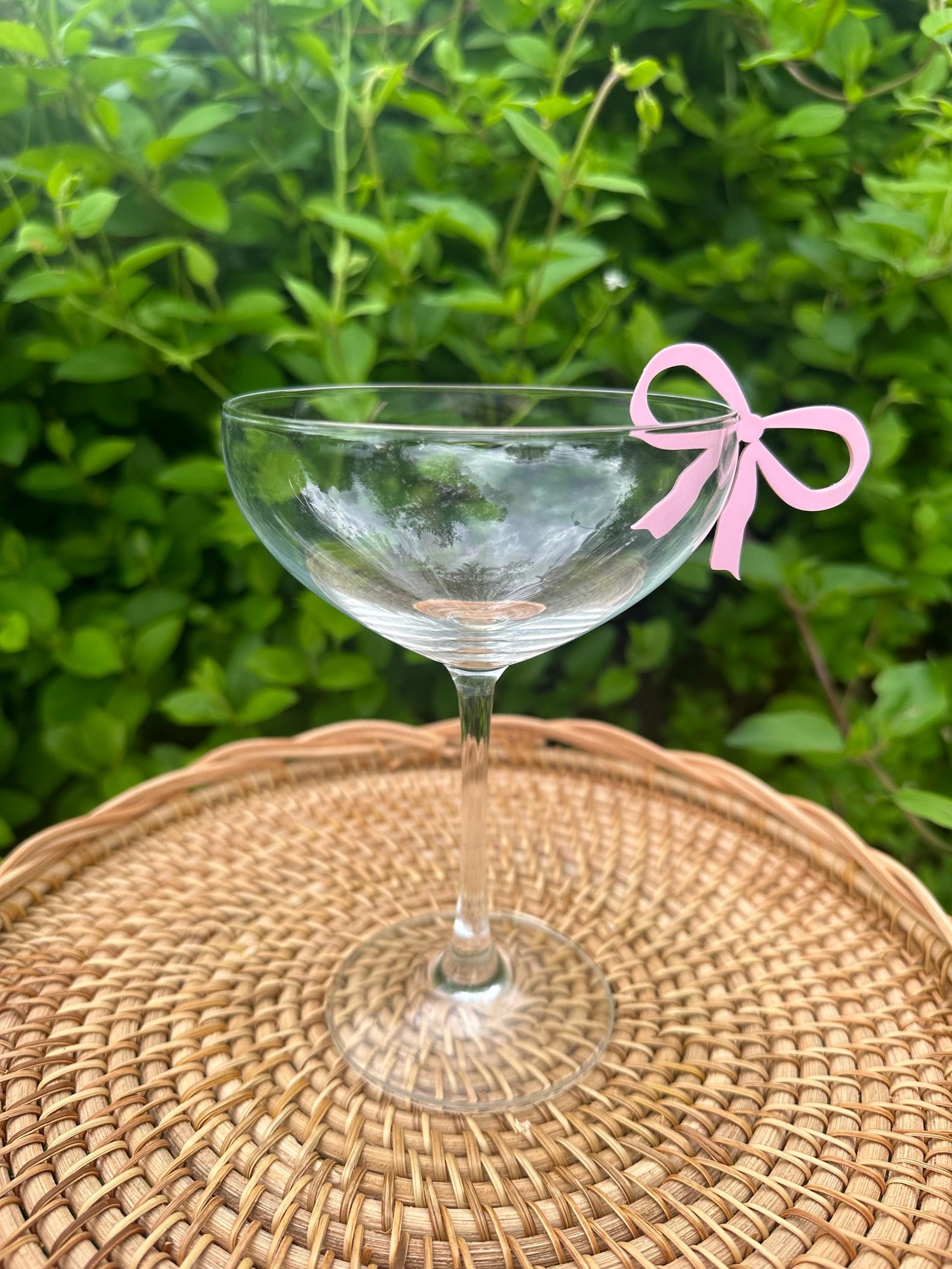 Pink Bow Acrylic Drink Tag, Bow Drink Clip, Bow Drink Tag, Bow Drink ...
