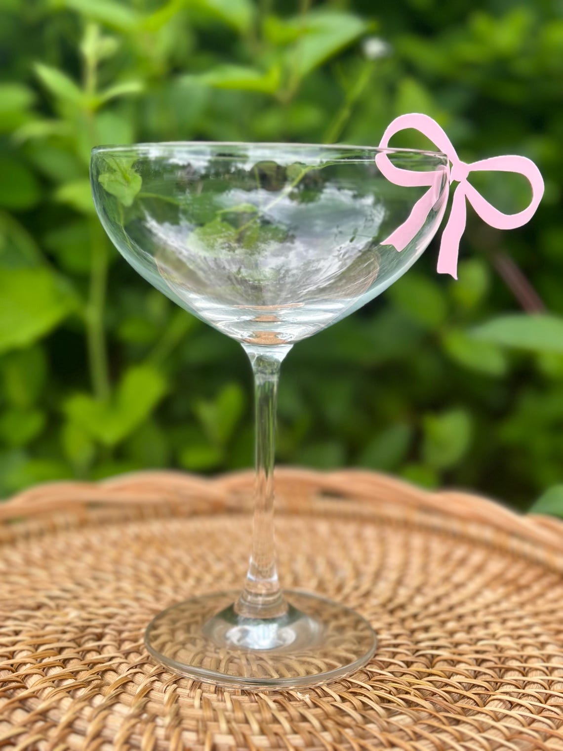 Pink Bow Acrylic Drink Tag, Bow Drink Clip, Bow Drink Tag, Bow Drink ...