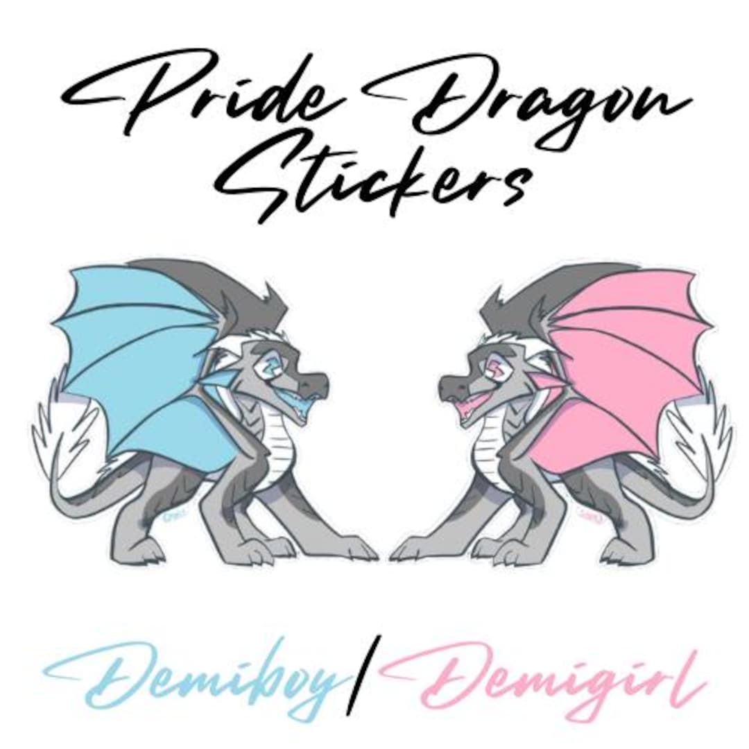 Demiboy & Demigirl Pride Stickers | LGBTQ+ Identity Vinyl Sticker ...