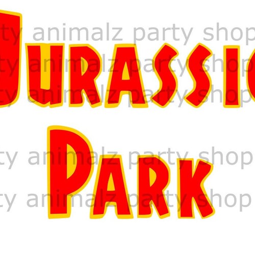 Printable Jurassic Park Gate Entrance Letters/banner Instant - Etsy