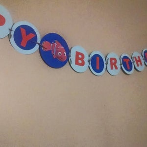 Printable Finding Nemo Happy Birthday Banner Party Decorations - Etsy ...