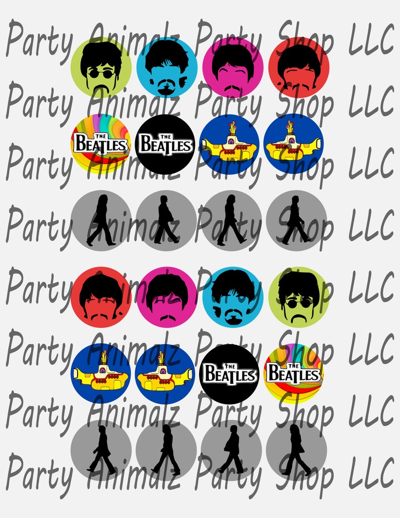 Printable Beatles Confetti Party Decorations - Etsy