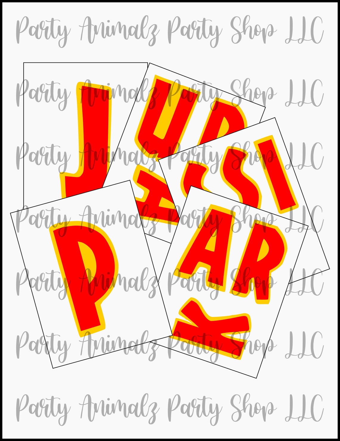 Printable Jurassic Park Gate Entrance Letters/banner Instant - Etsy