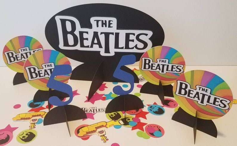 Printable Small Beatles Neon Sign Standing Centerpiece Party ...