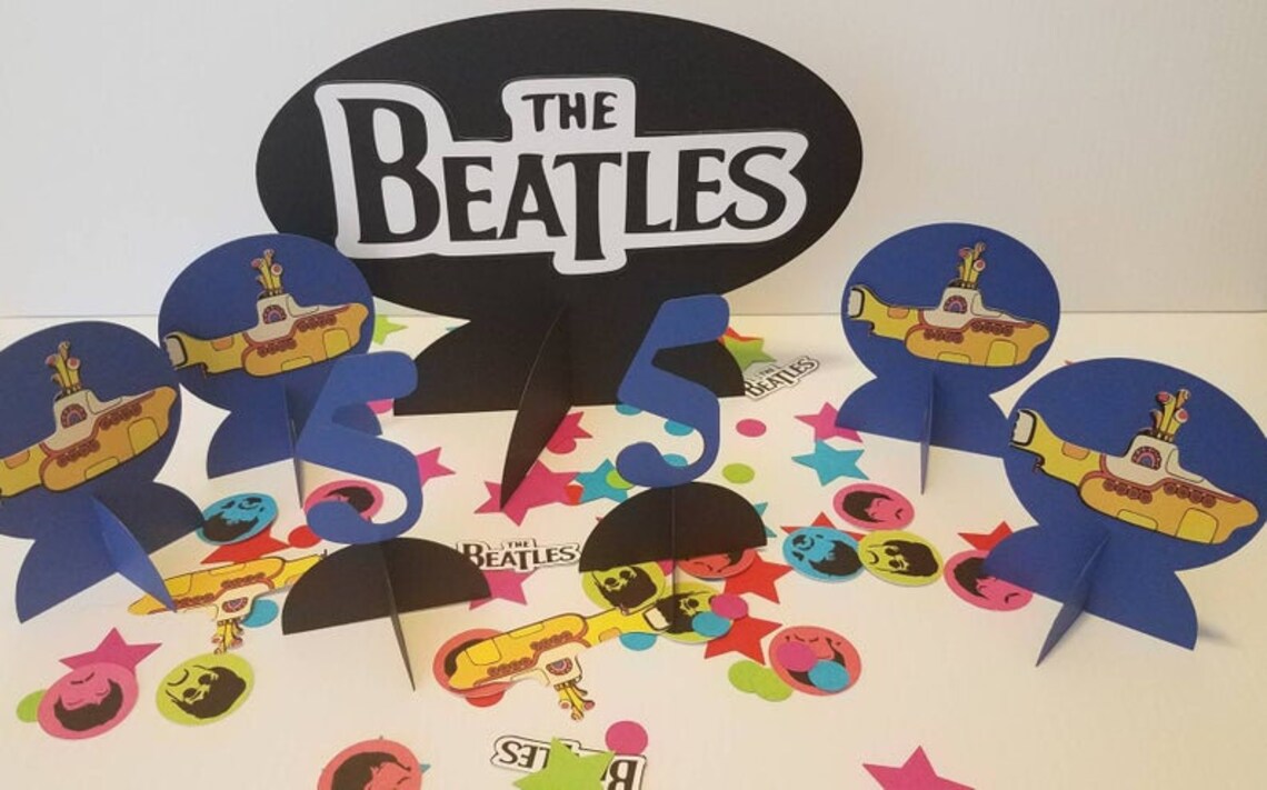 Printable Large Beatles Sign Standing Centerpiece Party - Etsy