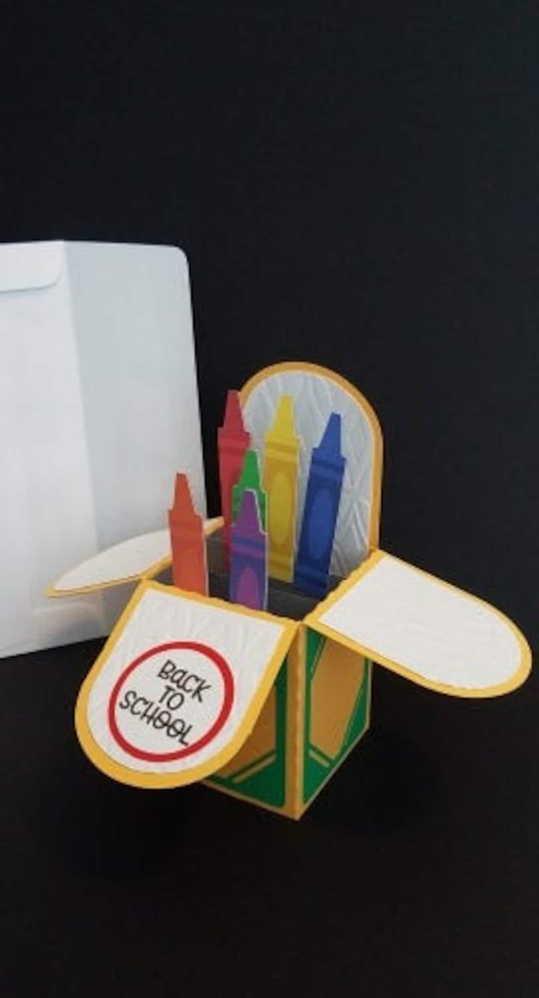 Crayon Box Card Back to School Kids Bus Drivers and Teacher - Etsy