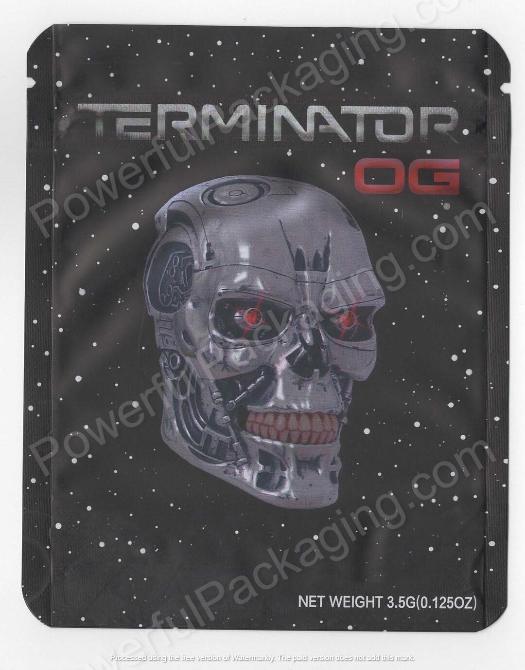 Terminator OG 3.5g Cali Packs Resealable Mylar Bags EMPTY - Etsy