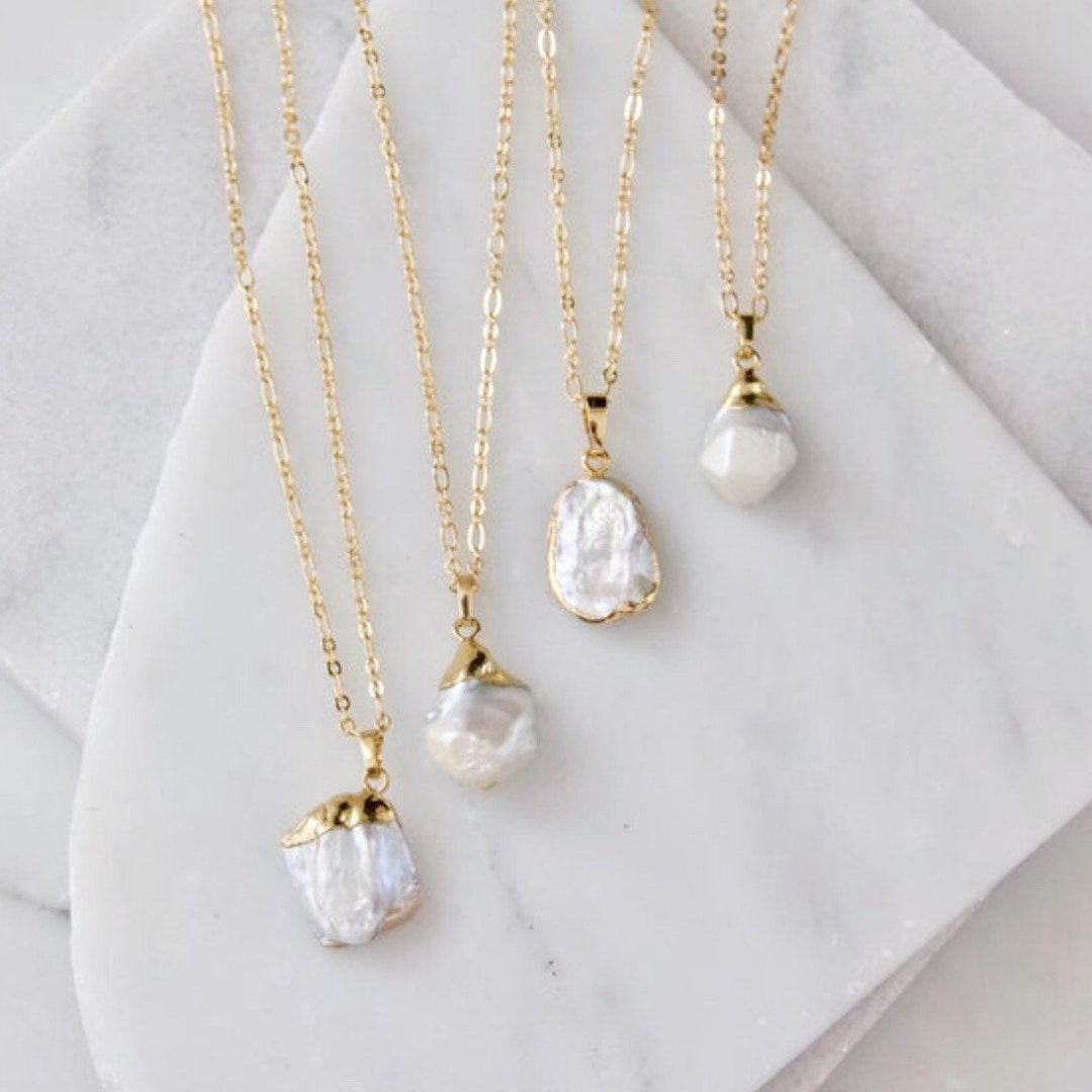 Natural Pearl Necklace - Etsy