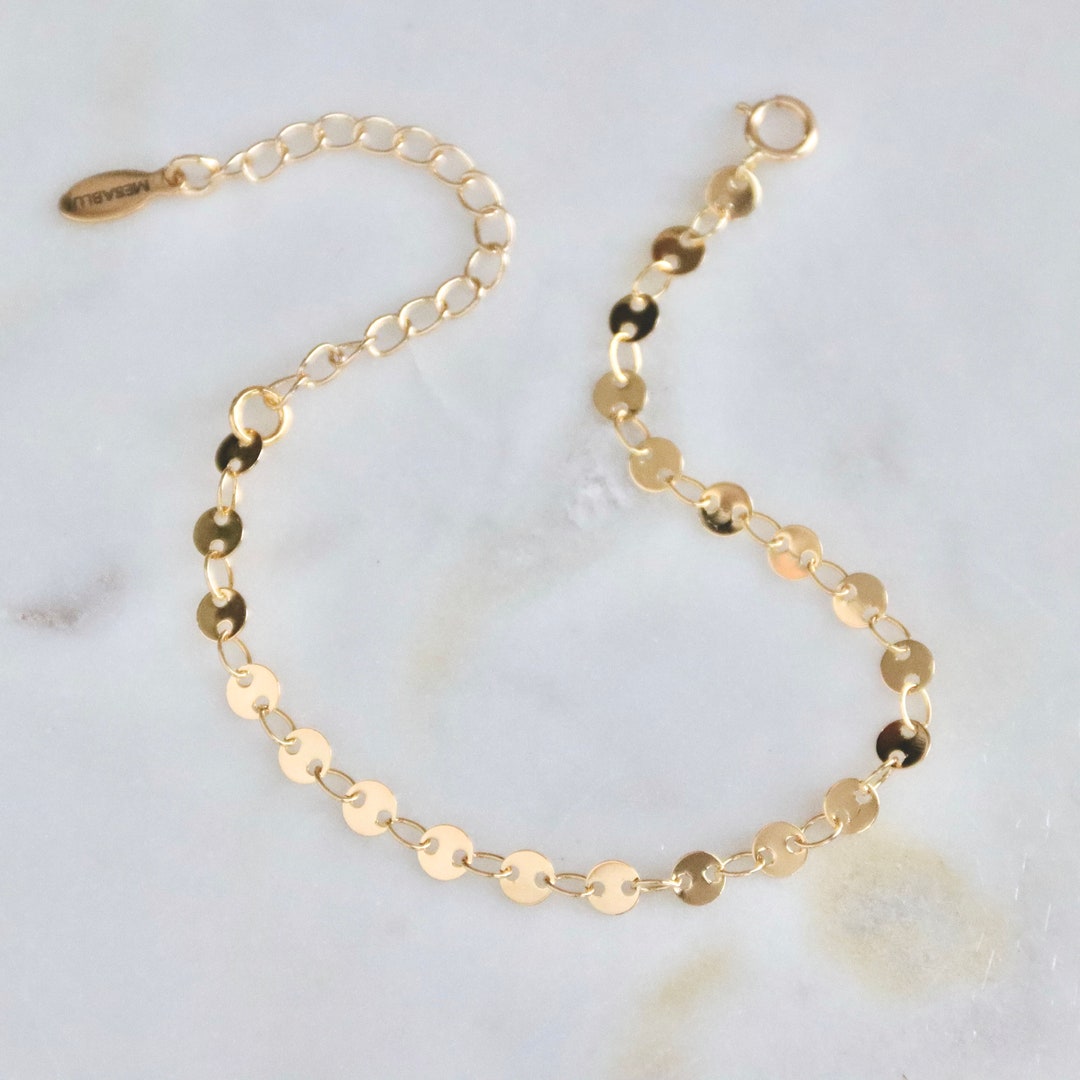 Coin Chain Bracelet - Gold - Etsy