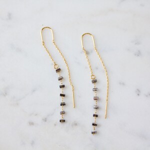 Titanium Beaded Threader Earrings - Etsy