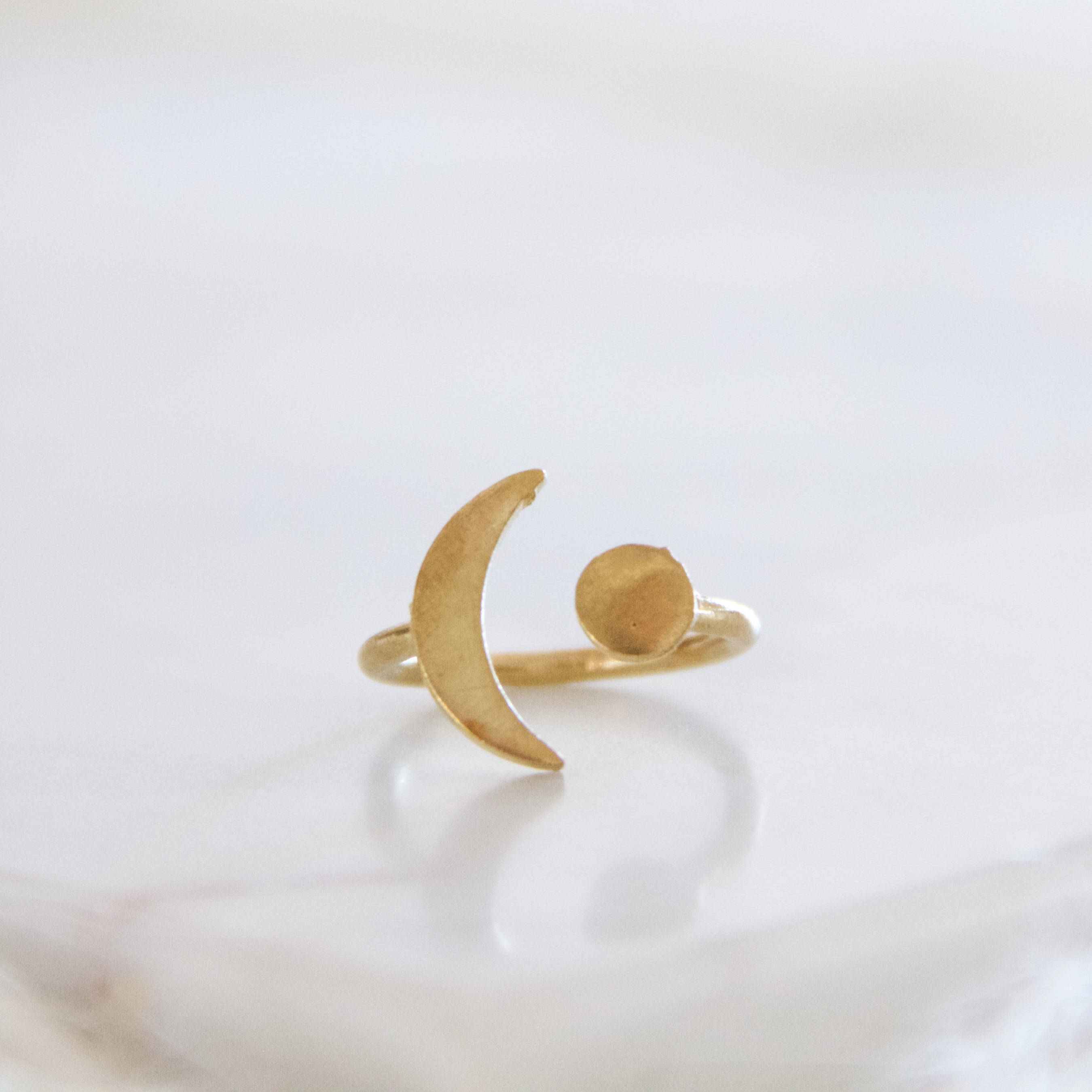 Crescent Ring Brass - Etsy