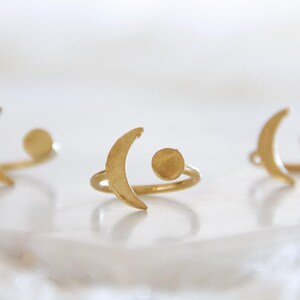 Crescent Ring Brass - Etsy