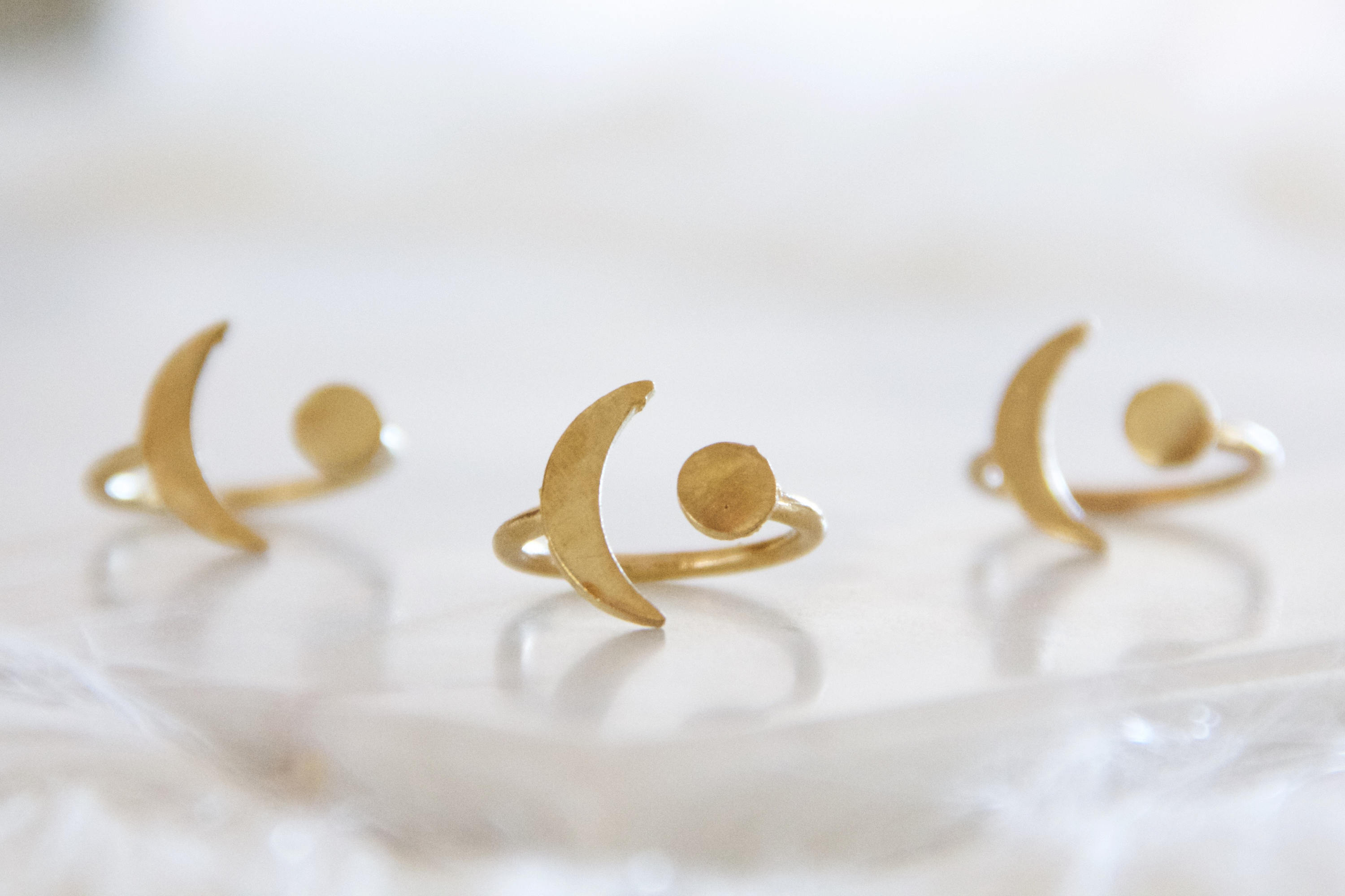 Crescent Ring Brass - Etsy