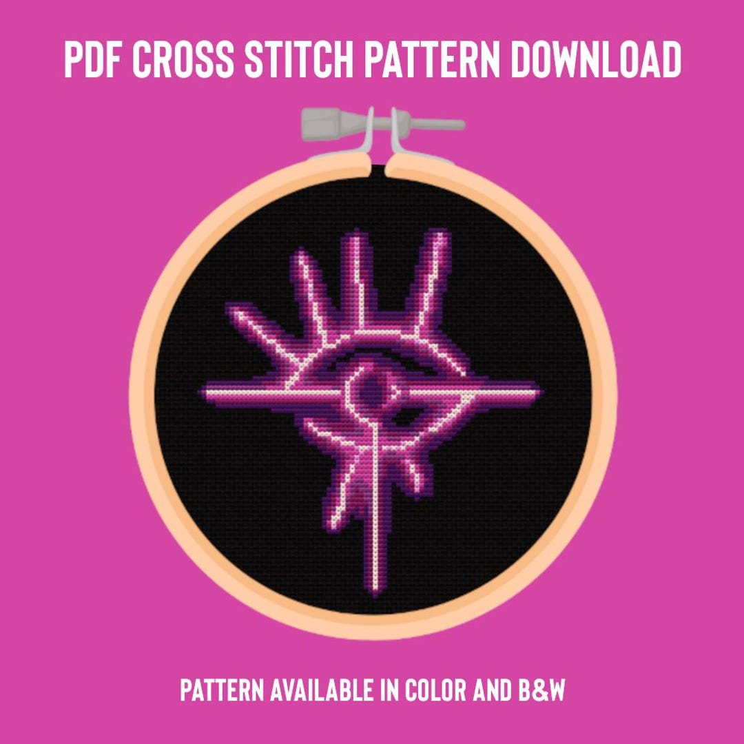 Neon Eye of Zaun / League of Legends / Arcane Cross Stitch PDF Pattern ...