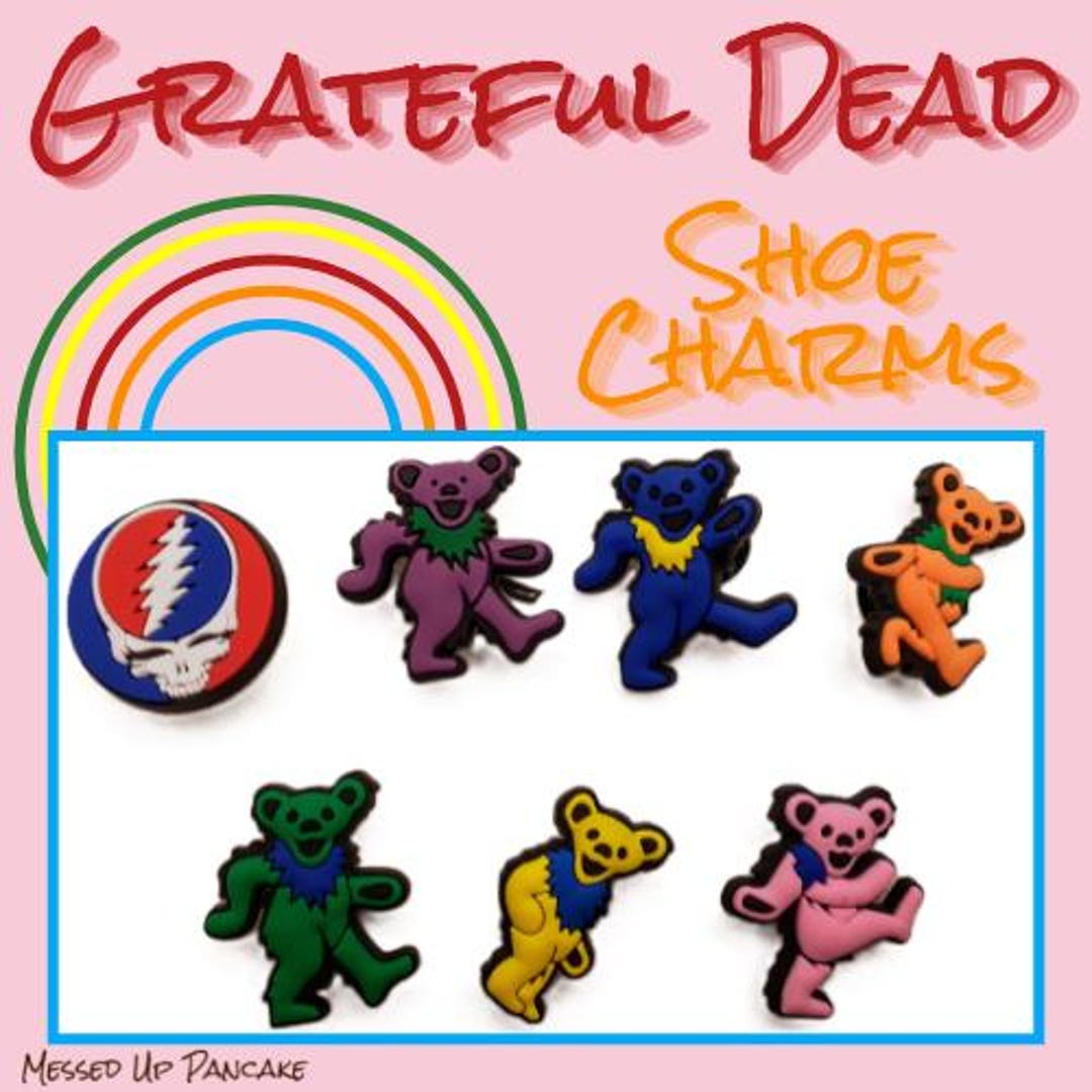 Grateful Dead Shoe Charms 7 Piece Set Dancing Bears Croc Jibbitz ...