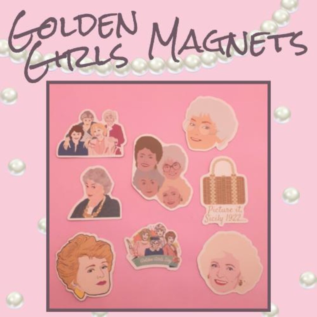 Golden Girls Refrigerator Magnets 8 Piece Set - Etsy