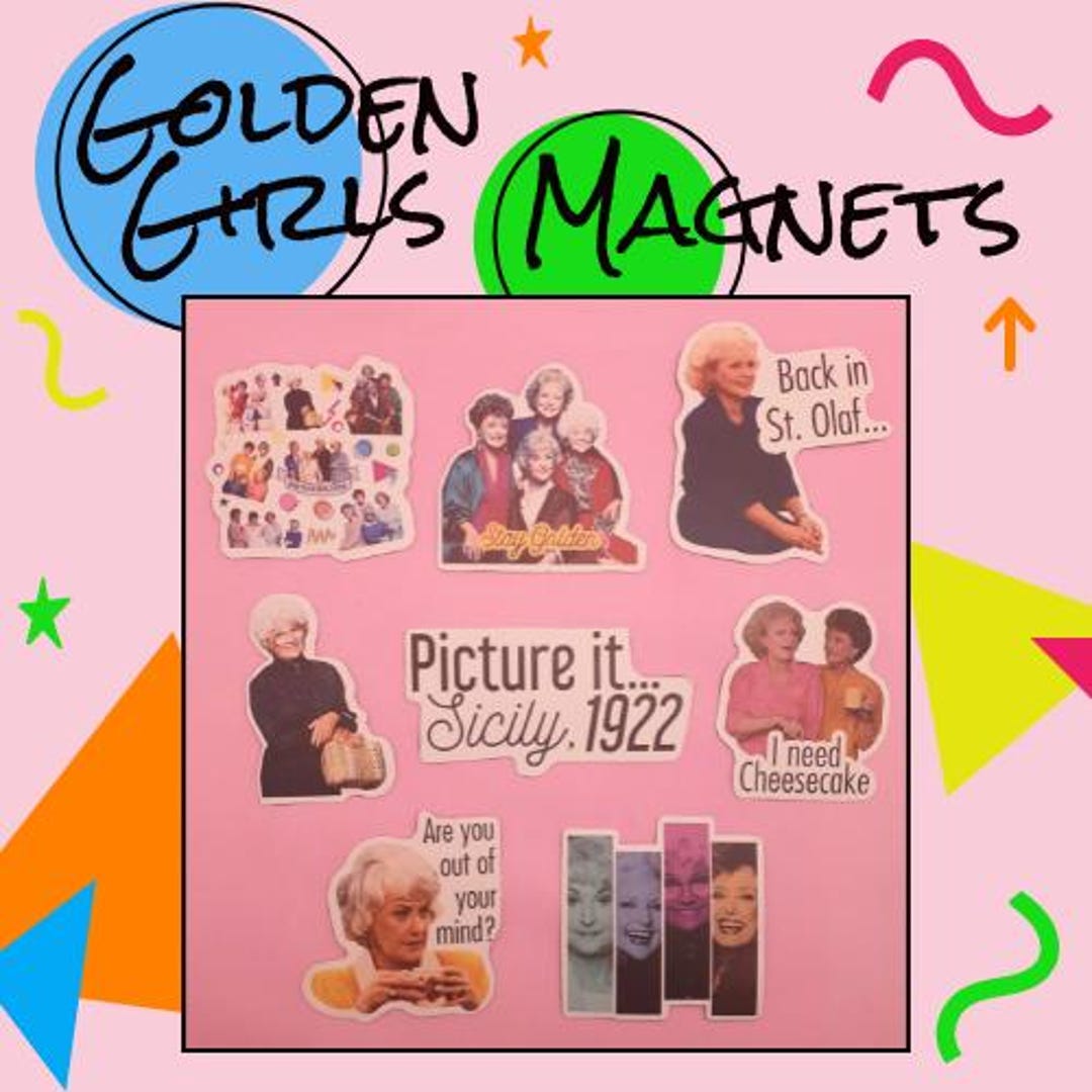 8 Golden Girls Inspired Magnets 90's Sitcom Themed Magnetic Decal ...