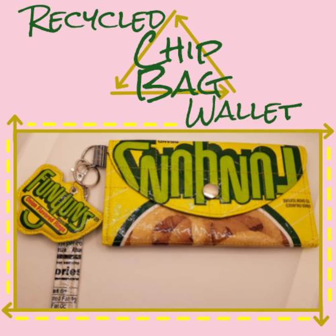 Recycled Chip Bag Wallet & Keychain Funyuns Handmade One of A Kind - Etsy