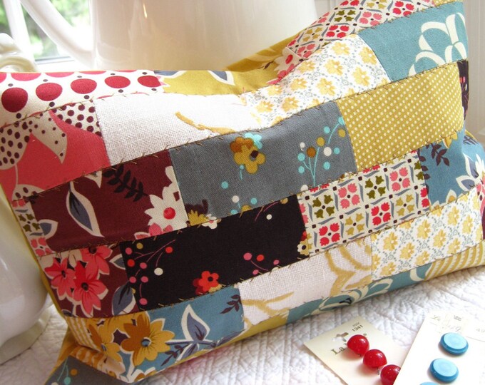 Patchwork Pillow - Etsy