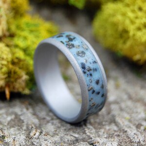 Beach Sand Ring, Memorial Ring, Titanium Ring, Titanium Wedding Rings ...