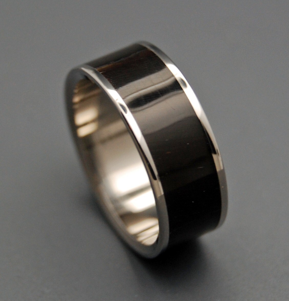 Black Rings Titanium Wedding Band Wedding Rings Titanium | Etsy