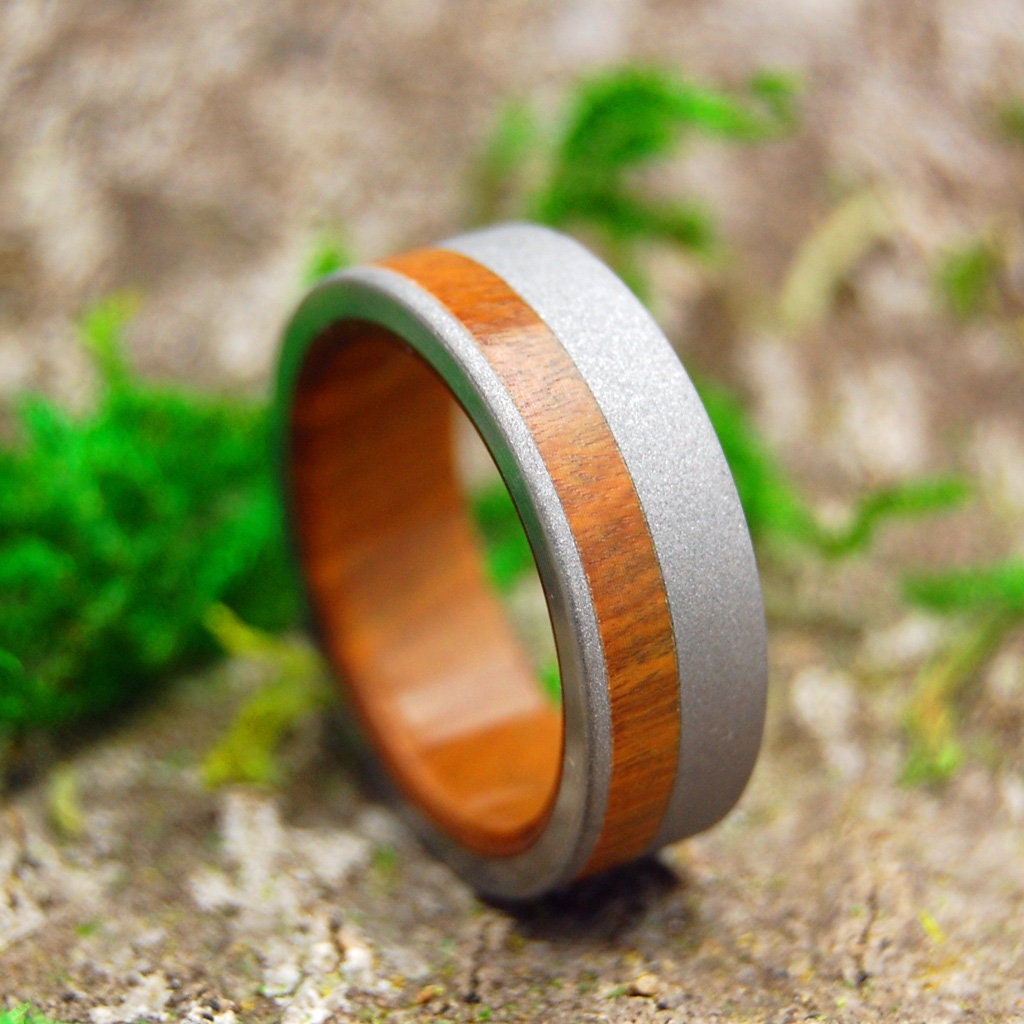Titanium Ring Wedding Ring Wood Ring Olive Wood Wooden - Etsy