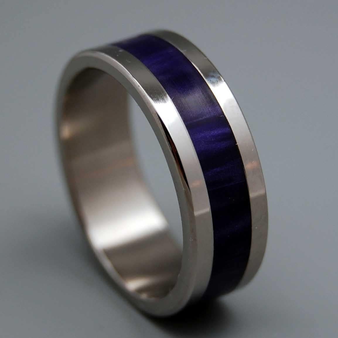 Titanium wedding ring wedding band purple ring men's | Etsy