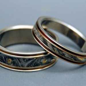 Rustic Rings, Wedding Rings, Titanium Rings, Wood Rings, Mens Rings ...