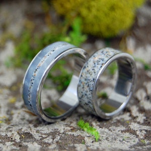Wedding Rings, Beach Sand Rings, Mens Rings, Titanium Wedding Bands ...