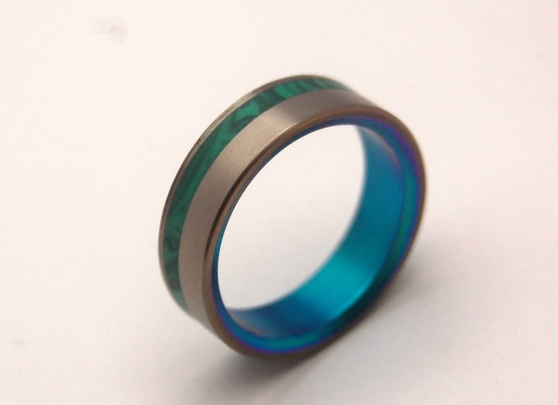 Titanium Wedding Ring, Titanium Ring, Mens Ring, Womens Ring, Stone ...
