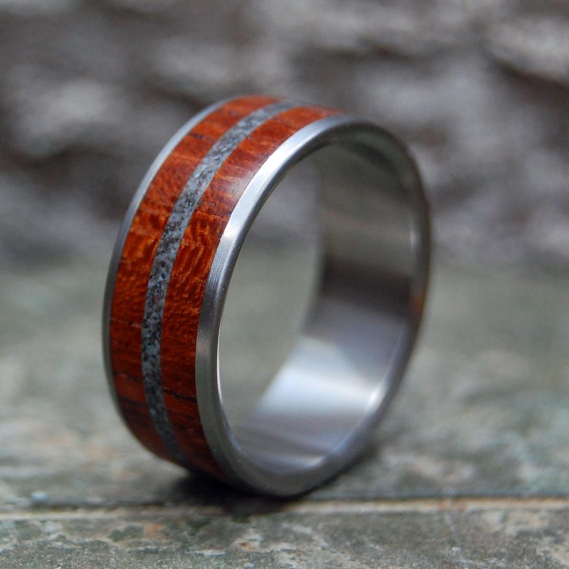 Mens Ring, Womens Ring, Wooden Wedding Ring, Australian Ring, Crushed ...